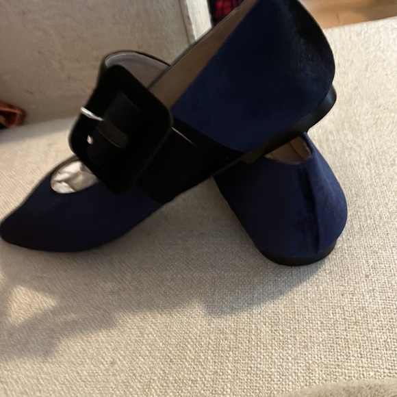 Ava & Aiden | Shoes | Nwt Ava Aiden Navy Blue Velvet Flat Mary Jane ...